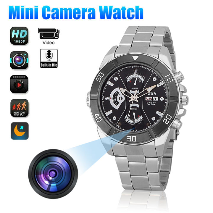 1080P HD Camera Watch Mini Hidden Spy Camera Video Voice Recording ...