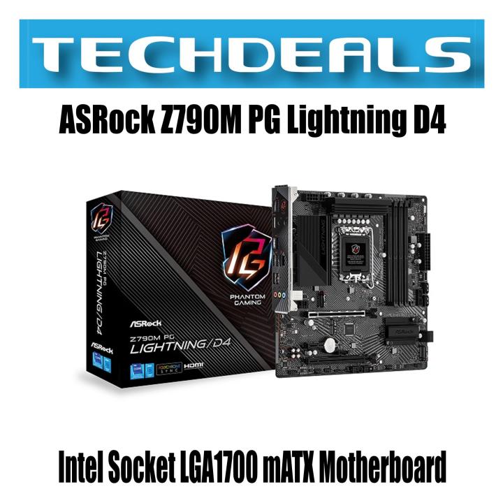 ASRock Z790M PG Lightning D4 Intel Socket LGA1700 mATX Motherboard ... ASRock Z790M PG Lightning D4 Intel Socket LGA1700 mATX Motherboard ...