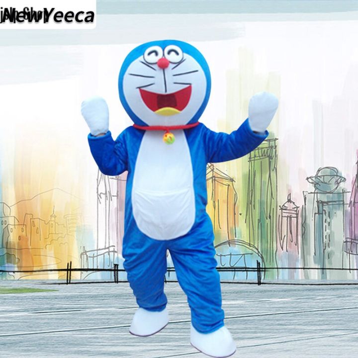 Doraemon Blue Fat Cat Mascot Cartoon Cosplay Costume Anime Pokonyan ...