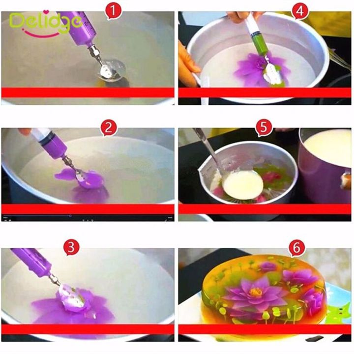 QUALITY SELL Flower 3D Fondant Jelly Syring Pudding Cake Tool Needle ...