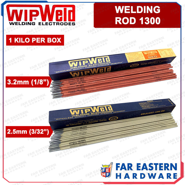 WIPWELD Welding Rod Mild Steel Electrode 1300 1/8" 3/32" 1 Kilo per Box ...