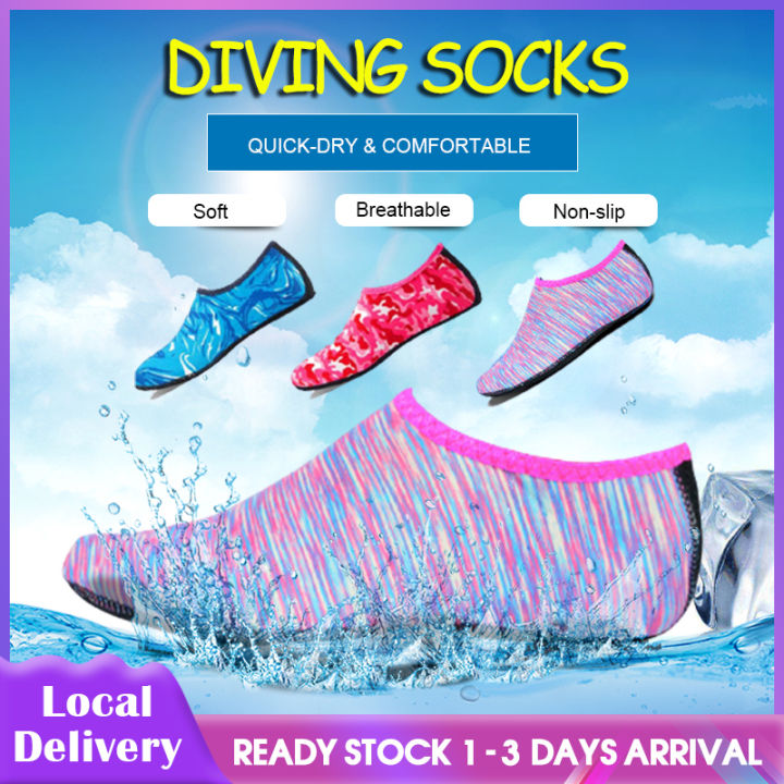 [Ready Stock] Adult Swimming Shoes Kid Swim Sock Beach Shoes Renang ...