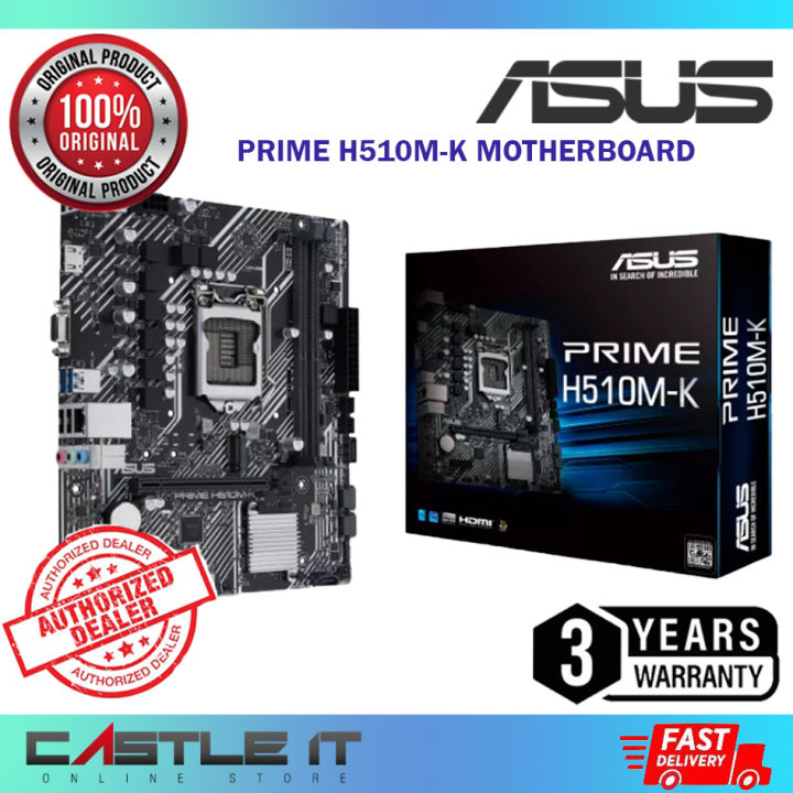 ASUS H510M-K PRIME Motherboard 10th 11th Gen LGA 1200 Combo Deal Core ...
