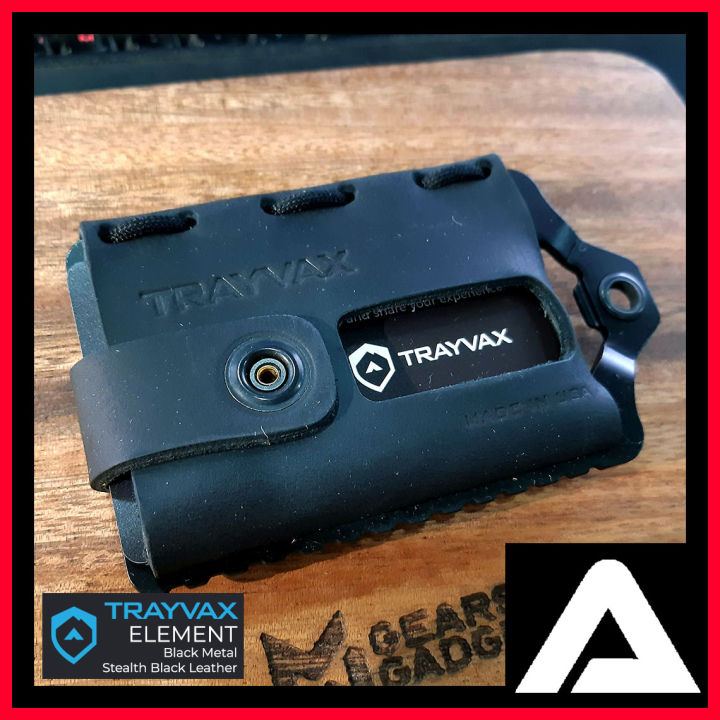 Trayvax Element Wallet - Black Metal - Stealth Black Leather | Lazada PH