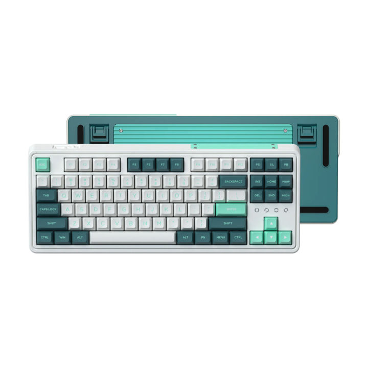 Fl-ESPORT CMK87 Ice Mint 80% TKL Tri-Mode Bluetooth Wireless Mechanical ...