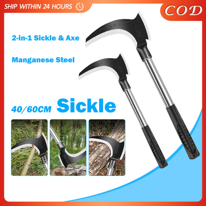 40/60CM Multipurpose Double Chopping Sickle for Farmer Harvesting Straw ...