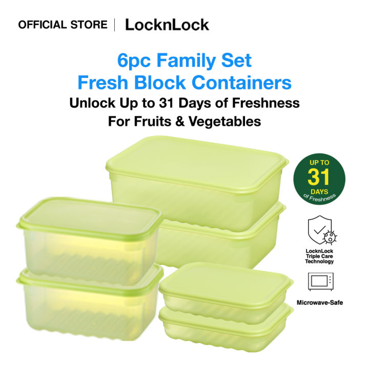 LocknLock Fresh Block Container 6pc Family Set | Lazada PH