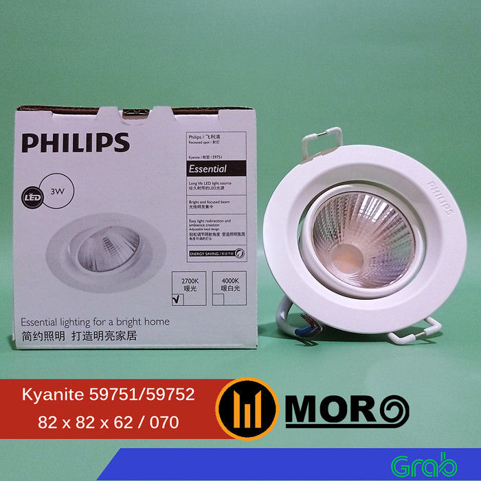 LAMPU LED DOWNLIGHT PHILIPS KYANITE 3W 5W RECESSED SPOTLIGHT | Lazada ...