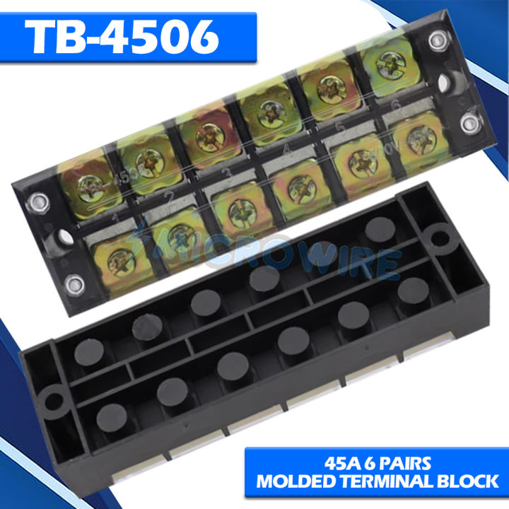 45A 6PIN Terminal Block Molded Type Electrical TB-4506 45A 600V | Lazada PH