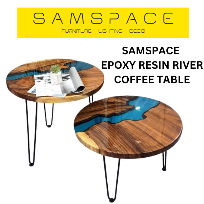 SamSpace First Epoxy Resin River Table Coffee Table Sofa Side Table ...