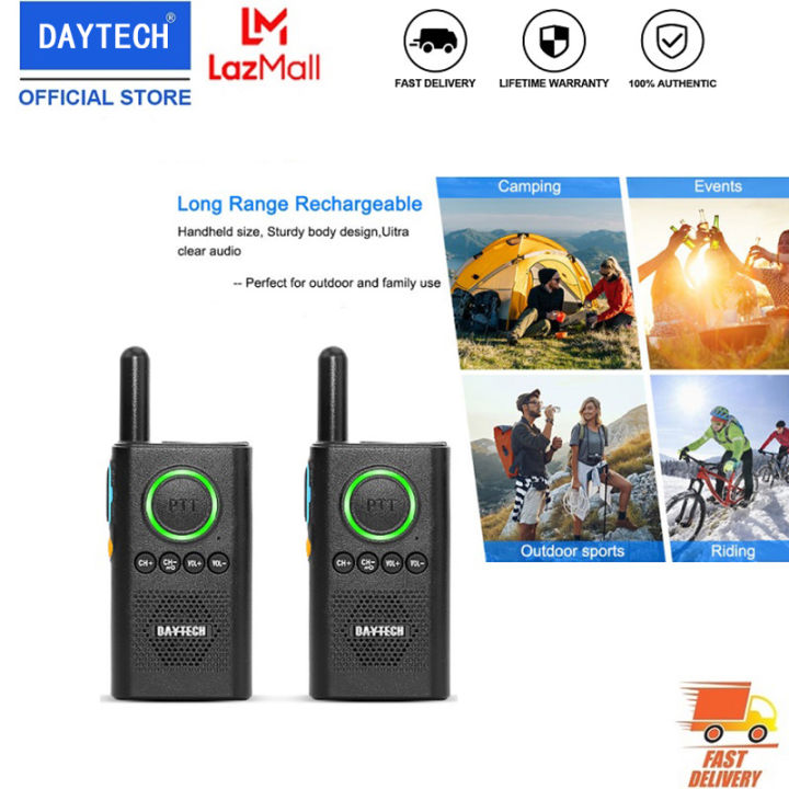 🔥ส่งไวจากไทย🔥Daytech Wireless Walkie Talkie ยาว อุปกรณ์ครบชุดกันน้ำ ระยะการสื่อสาร1.5-2 กม วิทยุ ...
