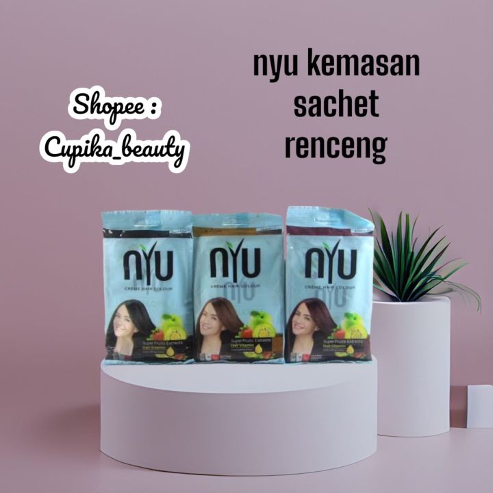 [k,ix] NYU CAT RAMBUT SACHET 20 GR - NYU CREME HAIR COLOR 20 GR ...