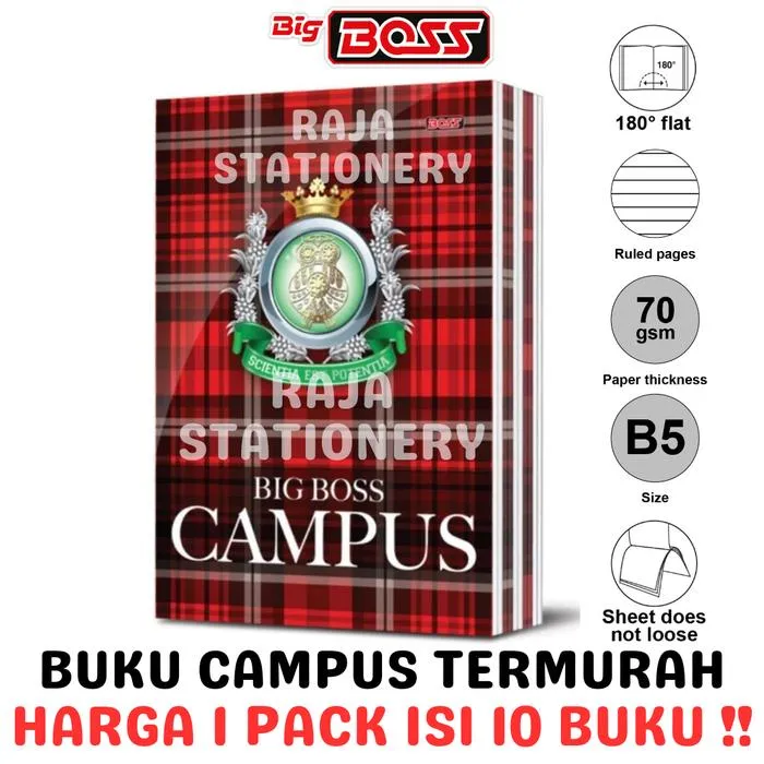 NH BUKU TULIS BIG BOSS 50 LEMBAR CAMPUS NOTEBOOK 36 SHEET B5 BOXY ...