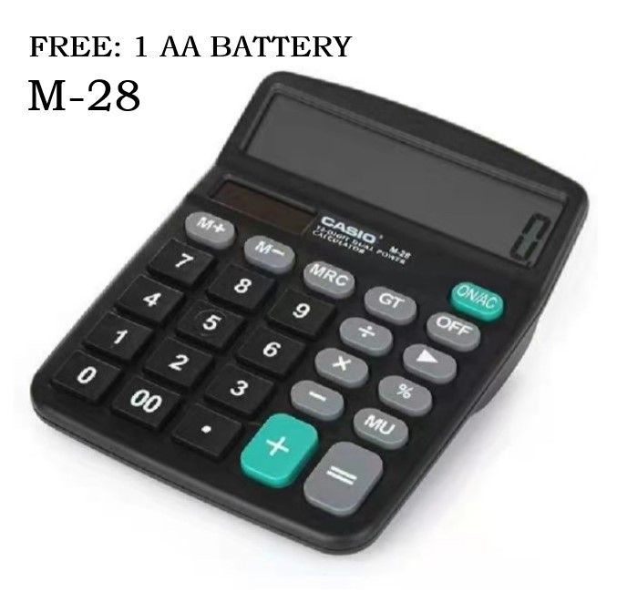 Solar Calculator M-28 12-Digit Big Display Desktop Calculator FREE ...