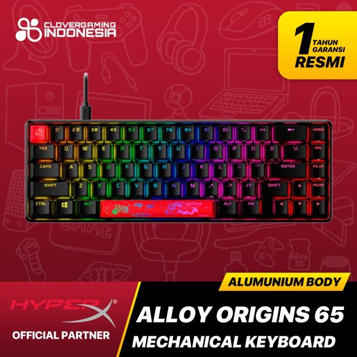 HyperX Alloy Origins 65 RGB Mechanical Gaming Keyboard | Lazada Indonesia