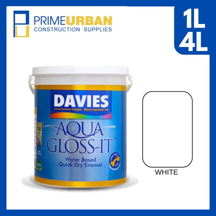 DAVIES AQUA GLOSS-IT Water-Based Quick Dry Enamel Paint WHITE | Lazada PH