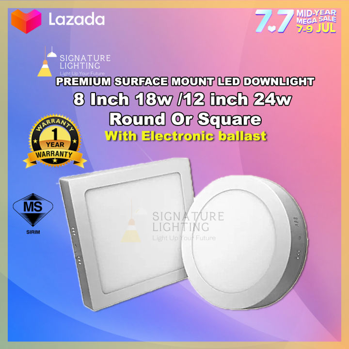 Surface Led Downlight With Electronic ballast Round or Square 18W 8inch ...
