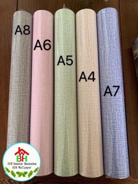 BHW Wallpaper Linen Design 10M by 45CM PVC Self adhesive Waterproof ...
