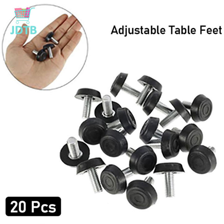20PCS M8 Screws Adjustable Table Chair Feet Adjustable Furniture Feet ...