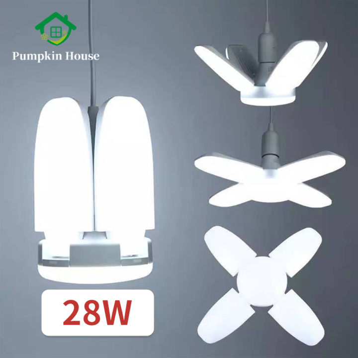 28W 6500K Lumen มินิพับ E27พัดลมใบมีดหลอดไฟในร่มฉากต่างๆไฟ LED | Lazada.co.th