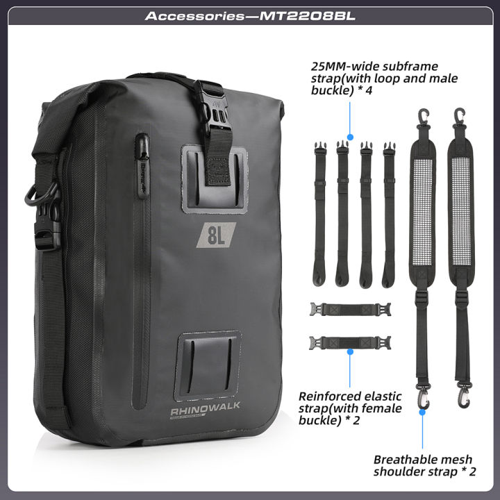 Rhinowalk Motorcycle Tail Bag 8L/15L/30L 100% Waterproof Motorcycle ...