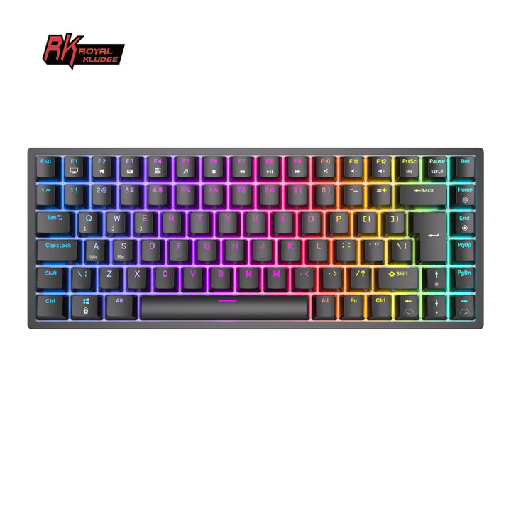 RK84 RK ROYAL KLUDGE 84 Hot Swappable Wireless Gamer Keyboard Triple ...