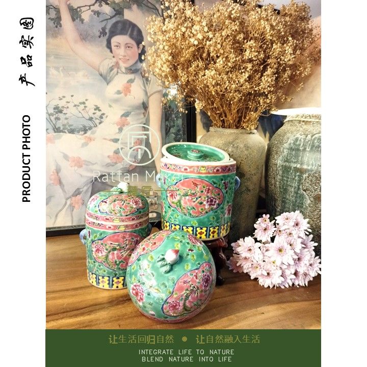 Peranakan Baba Nyonya Handmade Handcrafted Ceramic Porcelain Steam Cup ...