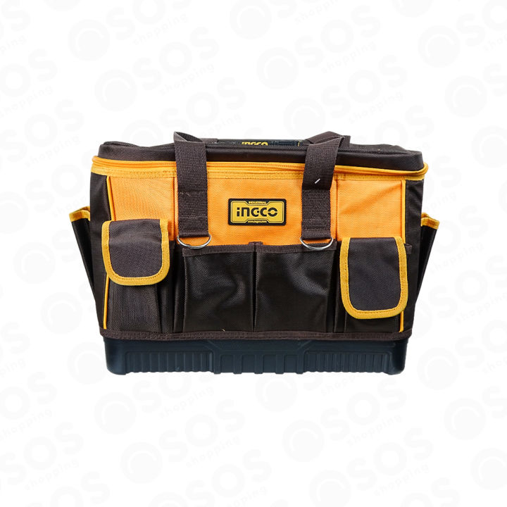 INGCO 16inch Basket Tools Bag Storage Box Organizer with 25 Pockets ...