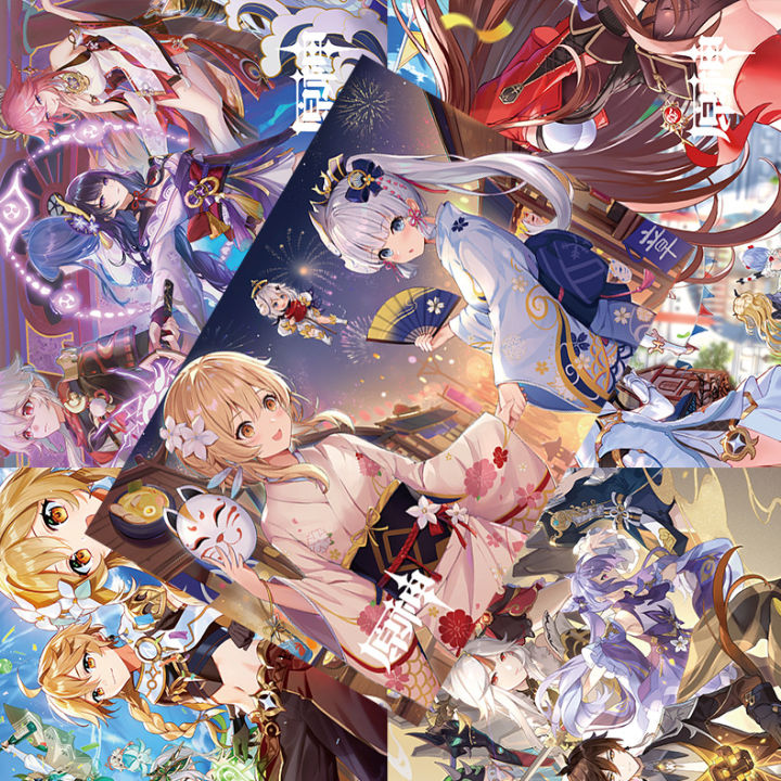 A set of 8 Genshin Impact fandom posters Wall decoration paintings ...