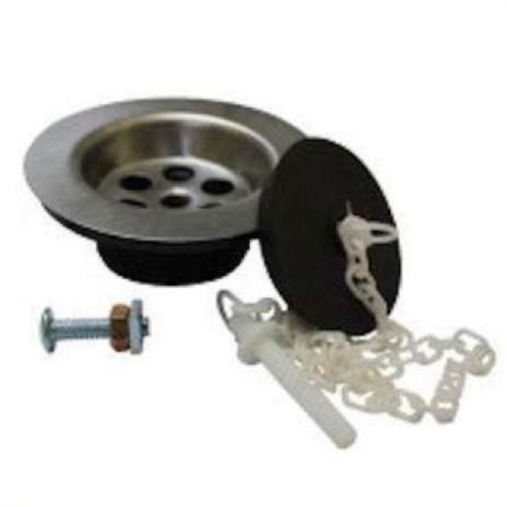 32mm-40mm PVC SINK WASTE WITH STAINLESS STEEL CAP | Lazada