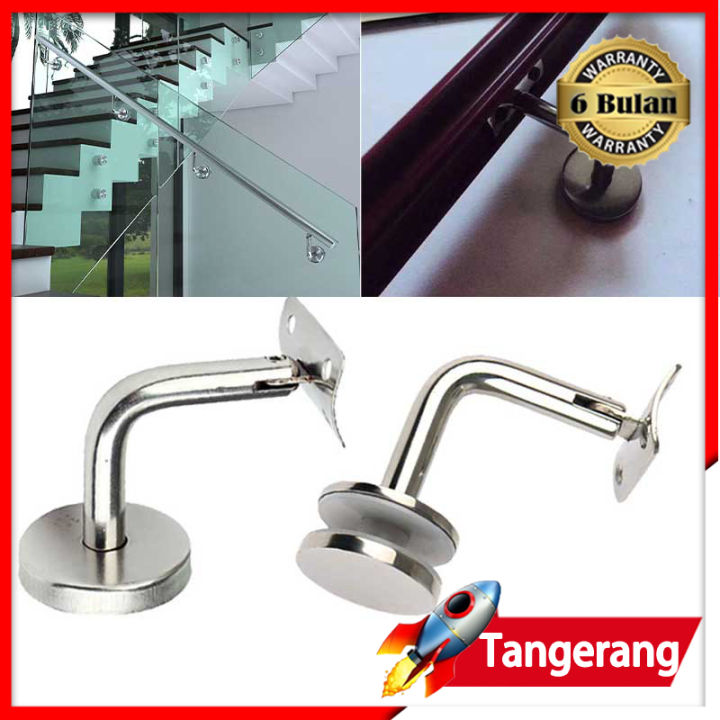 Bracket Handrail Kaca 60x60 Mm Stainless Railing Tangga Balkon Penjepit ...