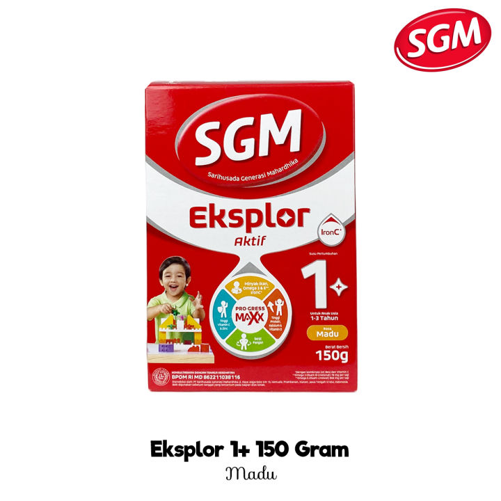 Susu SGM Eksplor 1+ 150gr / Susu Formula Anak Kemasan Box | Lazada ...