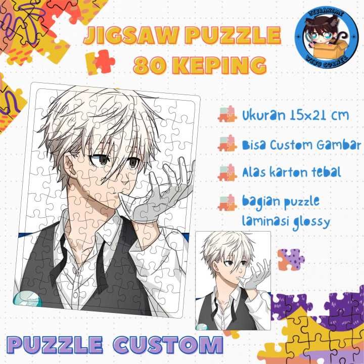 Jigsaw Puzzle Anime Nagi Blue Lock isi 80 keping ukuran A5 bisa custom ...