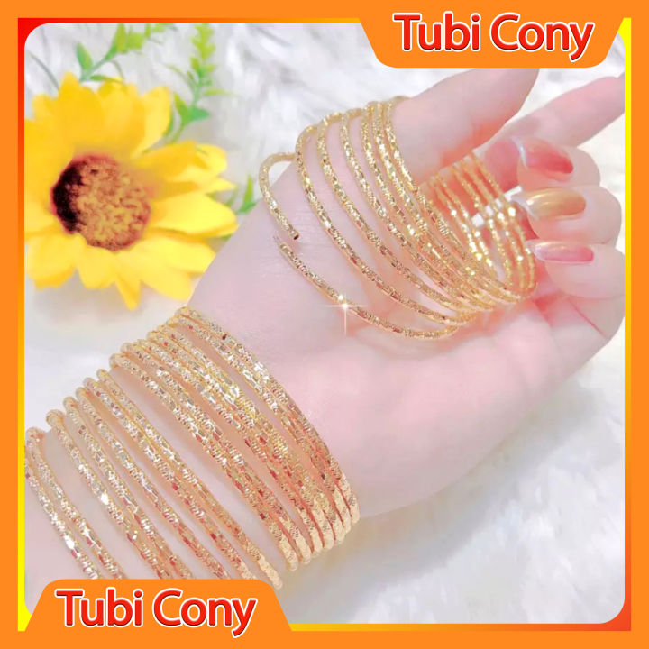 Bộ Vòng Xi Men Trúc Gồm 07 Chiếc Mạ Vàng 18k - 50R2109 - Có Khóa Đúc ...