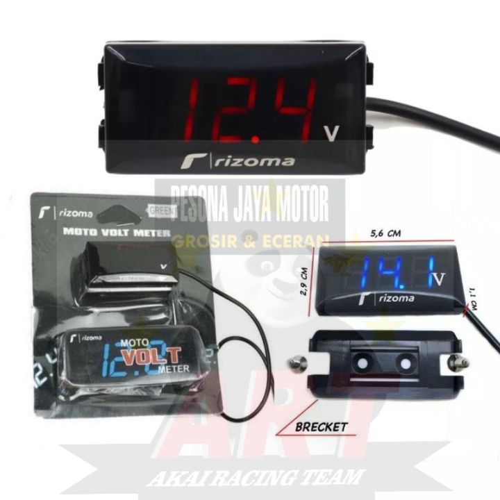 Volt Meter Motor Volt Meter Aki Digital Alat Pengukur Aki Motor | Lazada Indonesia