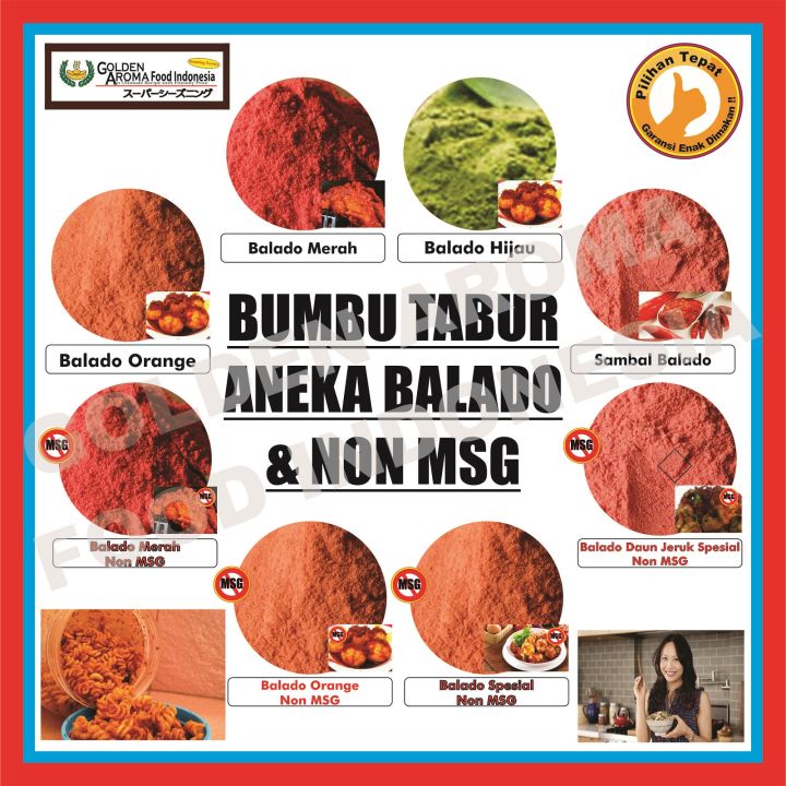 Aneka Bubuk Bumbu Tabur Snack Rasa Balado 1Kg Untuk Keripik Singkong ...