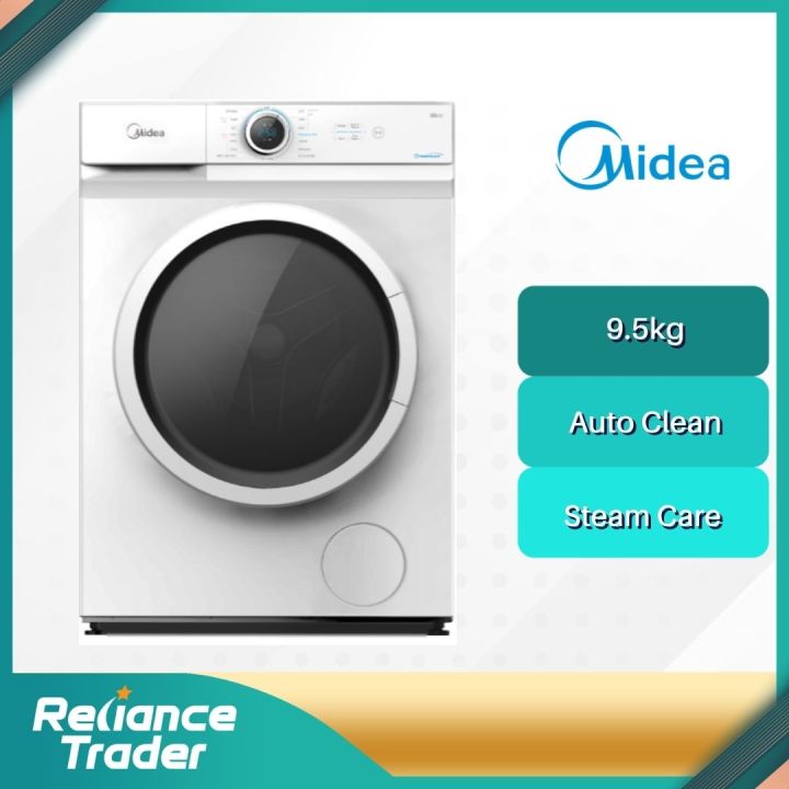 Midea 9.5kg Inverter Front Load Washer Washing Machine MF100W95B Mesin ...