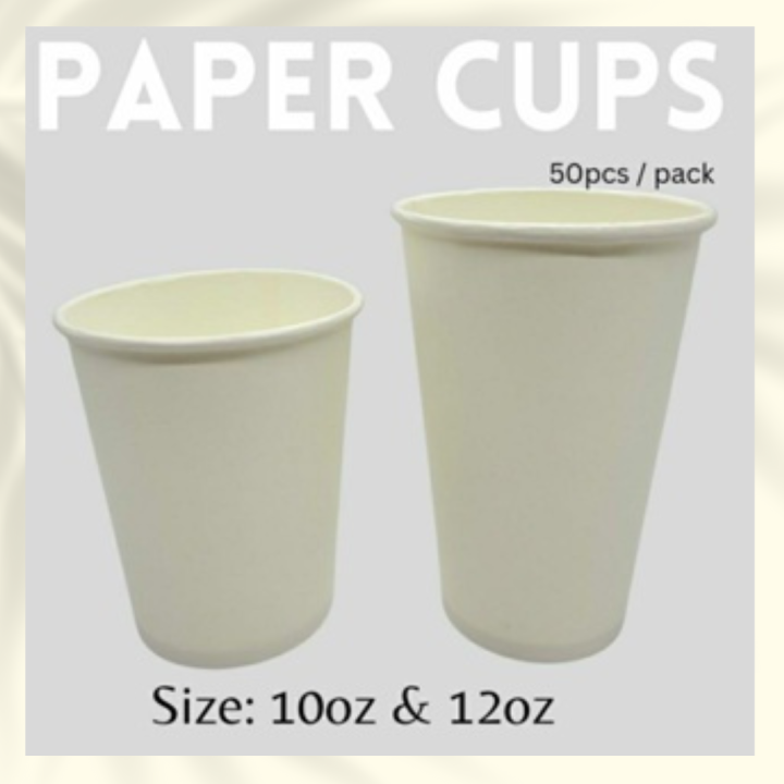Paper Cups w/ Flat Lid 10oz & 12oz for Juice Iced Tea Palamig 50pcs ...