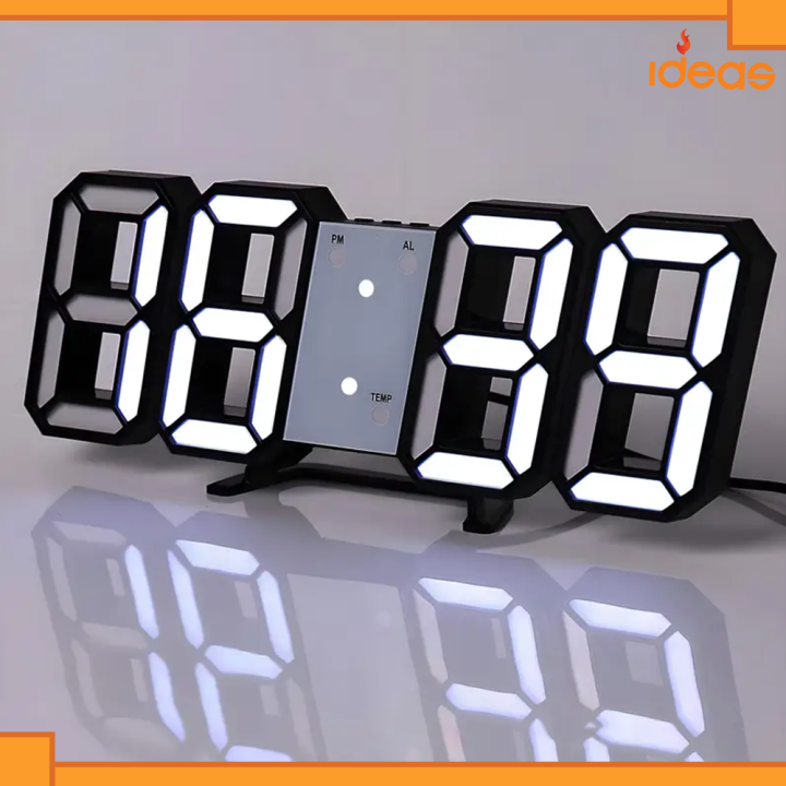 IDEAS Digital Clock: 3D LED Wall Clock Modern Digital Alarm Clocks ...