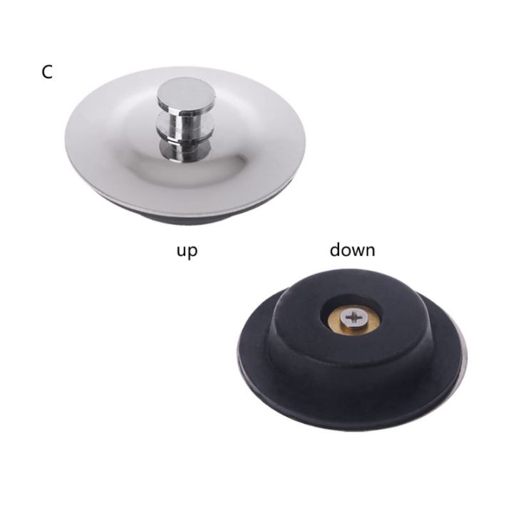 Stainless Steel Rubber Bath Tub Sink Floor Drain Plug Water Stopper ...