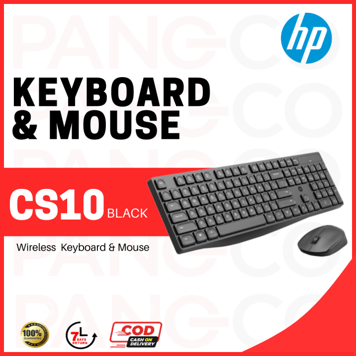 Hp Cs10 Wireless Keyboard Mouse Combo Gaming Office Mice And Keyboard Set Lazada Ph