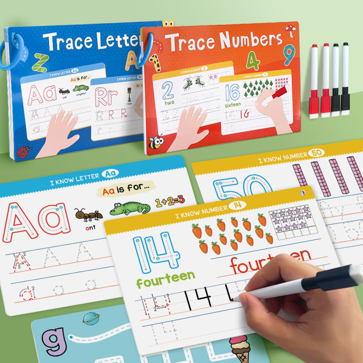 Dry Erase Numbers Alphabet ABC Flash Cards - Write and Wipe Board ...