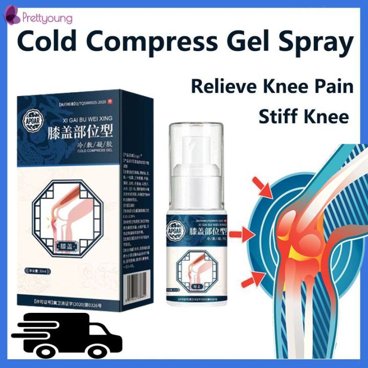 Prettyoung APGAR Knee pain Relieve Joint Cold Compress Gel Spray 30ml ...