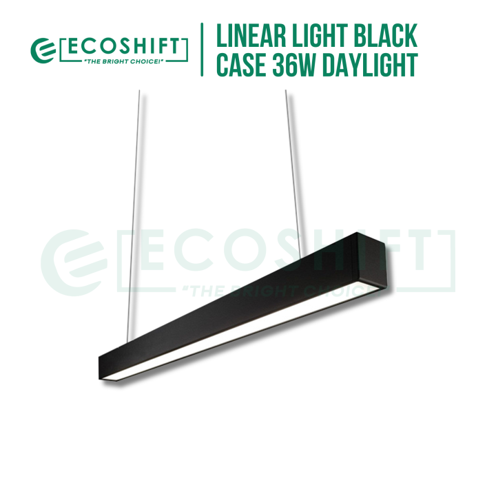 Ecoshift 36W 48W LED Pendant Light Black Linear Light | Lazada PH