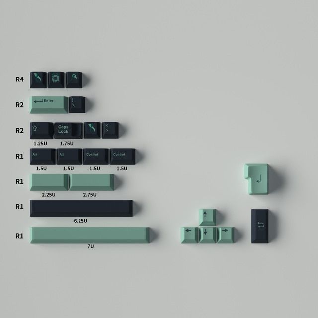 GMK Terror Below Large Set Cherry Profile PBT Keycap DYE-SUB English ...