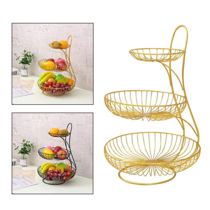 Loviver Fruit Basket Metal Wire Fruit Baskets Vegetable Basket Fruit ...