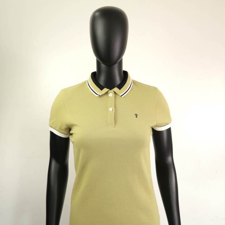 COLLEZIONE C2 Slim Fit 22ET1K057 OLIVE Pique Polo Shirt Wear Women Key ...