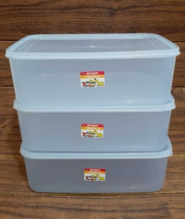 6PCS TOPLES KOTAK PLASTIK / TOPLES SERBAGUNA UKURAN 1800 ML BENING | Lazada Indonesia