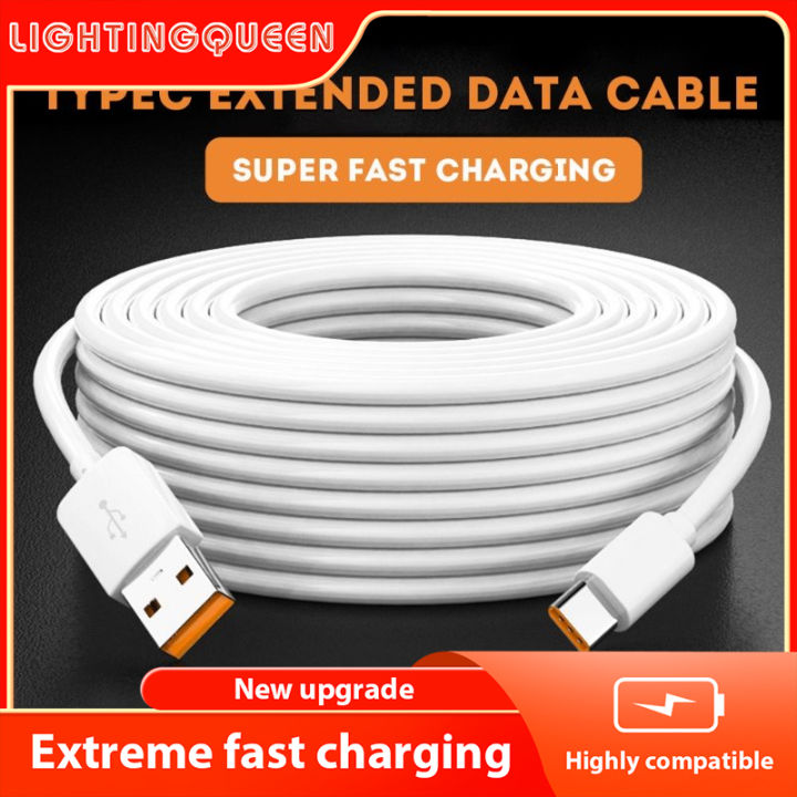3m/5m/8m/10m Practical Super Long Type C Charging Wire Mobile Phone ...