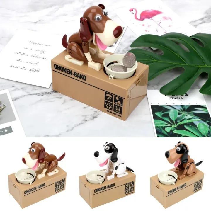 NEXUS Automated Dog Money Box Cartoon Plastic Dog Saving Banks Easy Use ...
